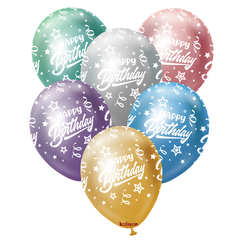 Happy Birthday Chrome Confetti - Kalisan